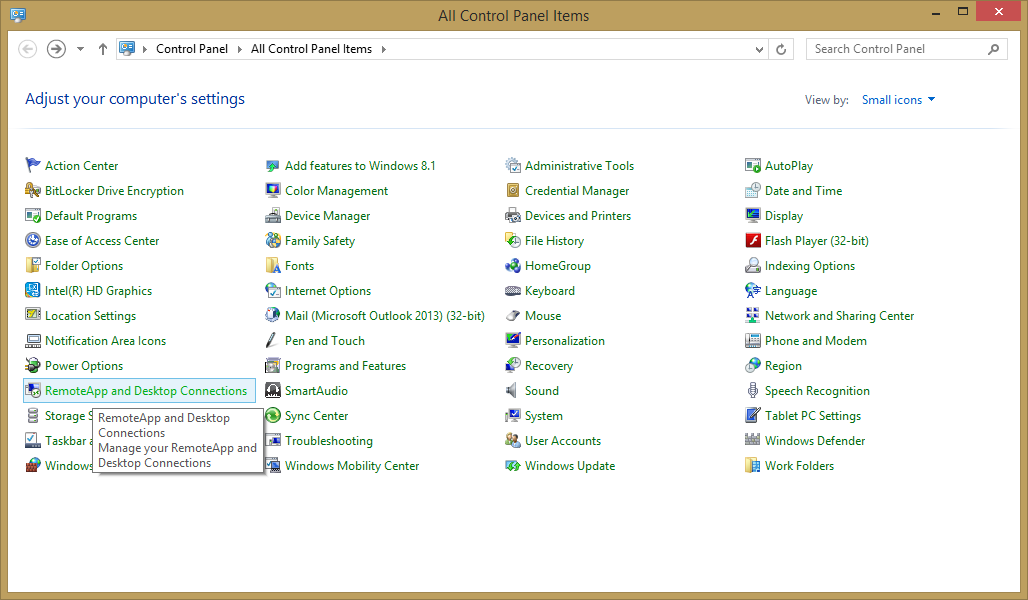 RemoteApp and Desktop Connections in Windows 8.1 24/81 – intunedin.net