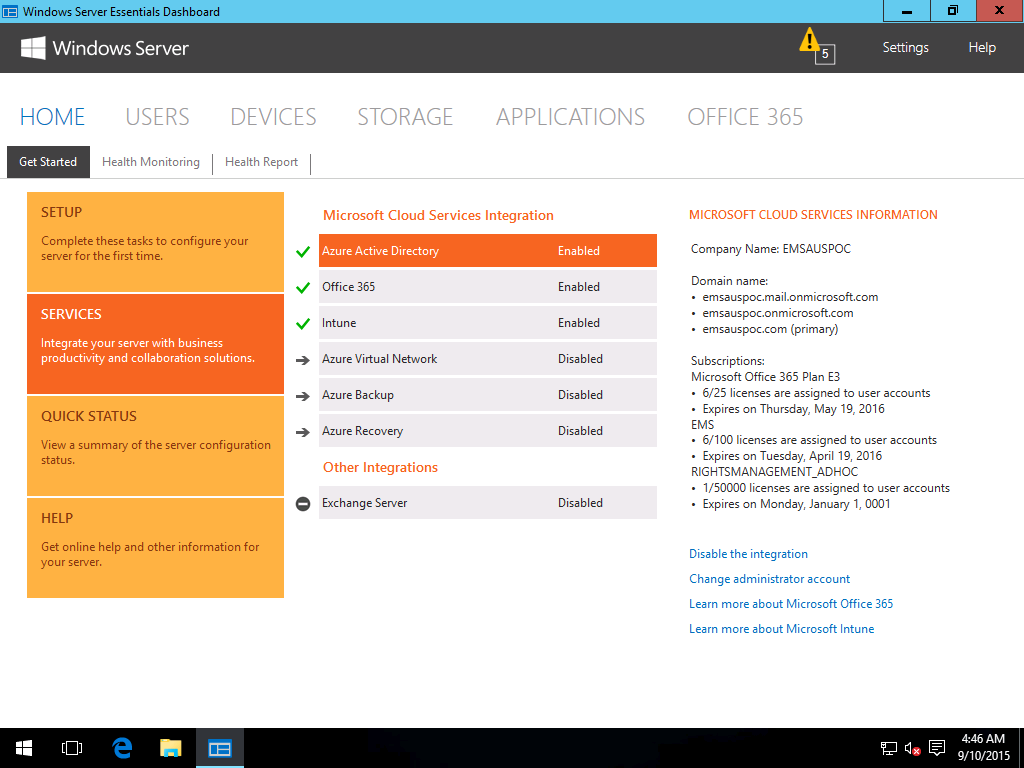 Windows Server Essentials 2016 Technical Preview 3 Microsoft Online ...