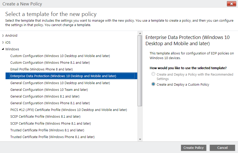 Windows 10 Enterprise Data Protection policy now available in Microsoft ...